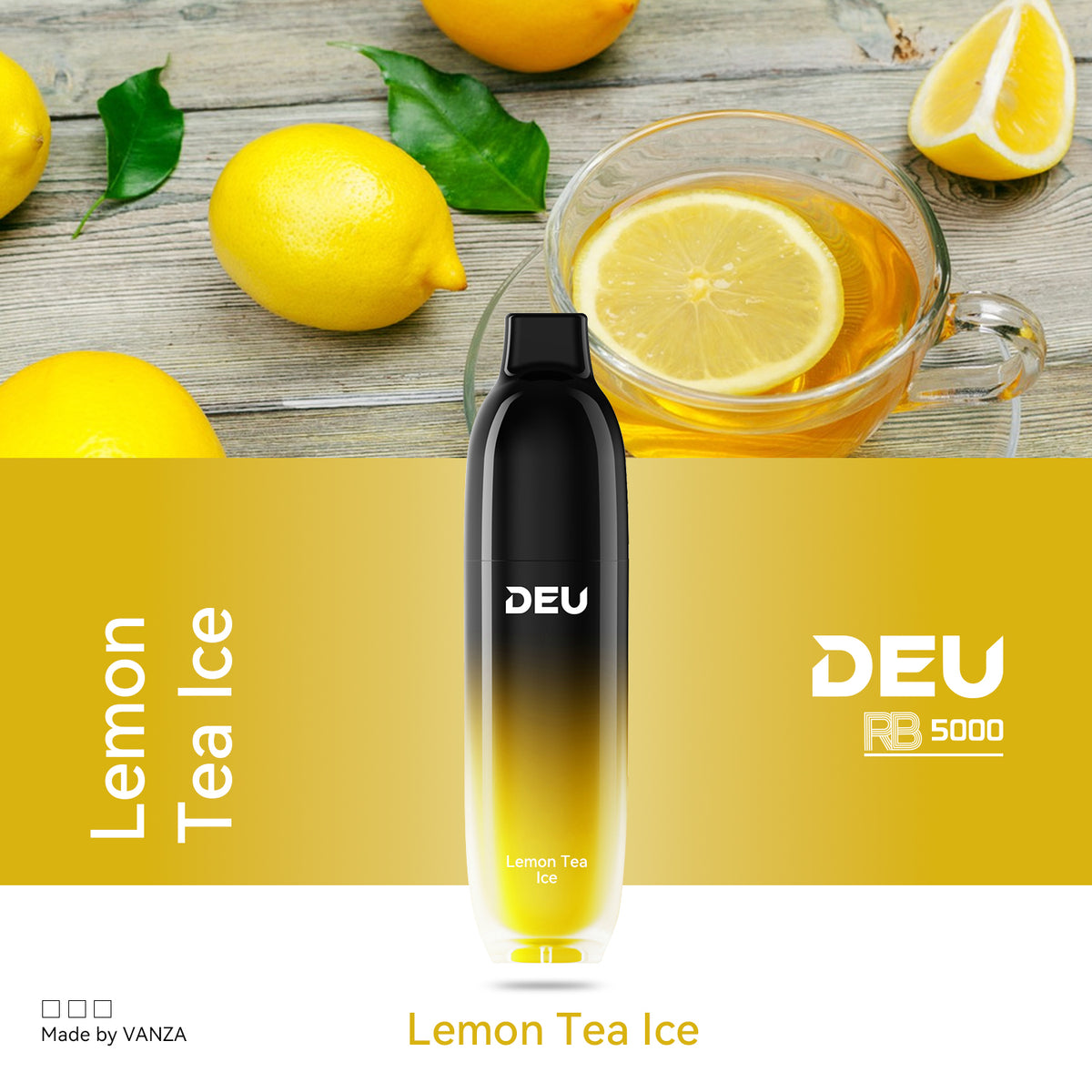 DEU RB5000 Lemon Tea Ice | Citrus Iced Tea Disposable Vape – deunow